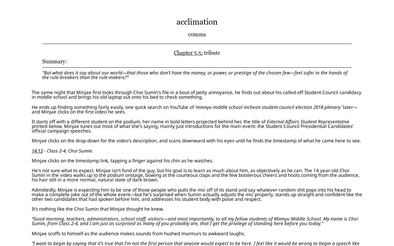 acclimation - hidden scenes